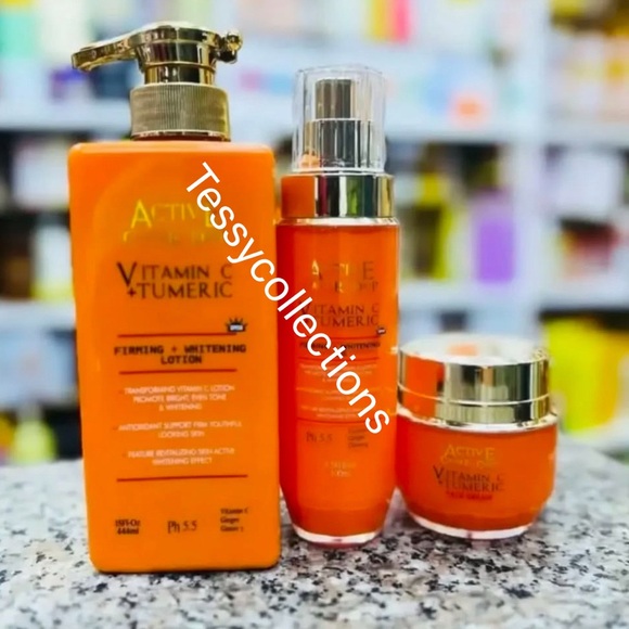 Skincare | Active Caviar Tumeric And Vitamic C Lotion And Serum And Face Cream 3 In 1 Set | Poshmark
